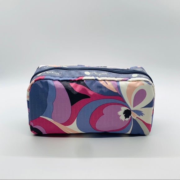 Lesportsac | Bags | Lesportsac Rectangular Cosmetic Orchid Swirl Pouch ...